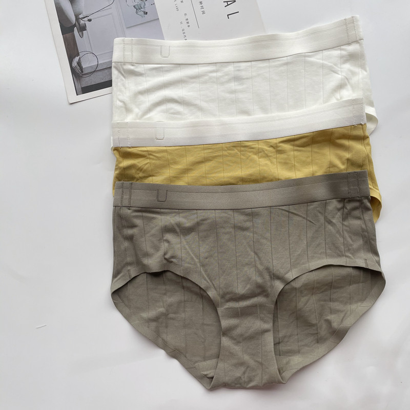 Soft cotton wide striped briefs, comfortable and breathable women's ...