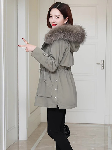 Parker Women's 2024 New Winter Rex Rabbit Liner Removable Small Haining ...