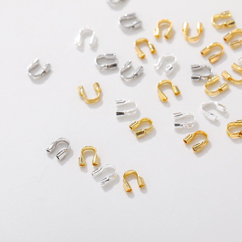 14K gold-filled U-shaped horseshoe buckle protective wire finishing ...