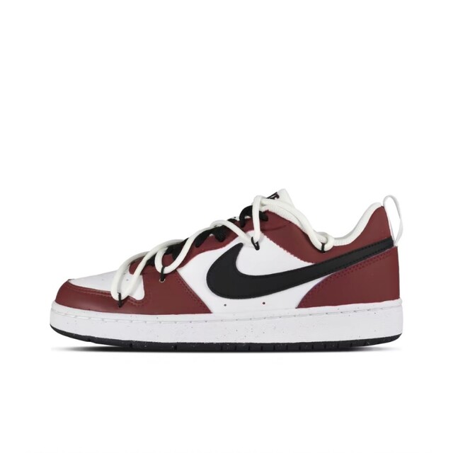 Customized Sneakers Nike Court Borough Low Red Wine Estate Minimalist ...