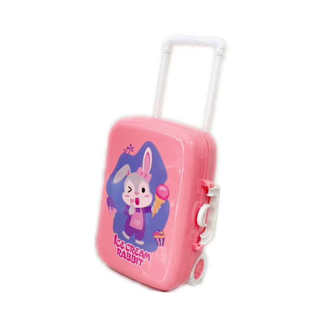 Children's simulation trolley case toy girl ice cream suitcase play ...