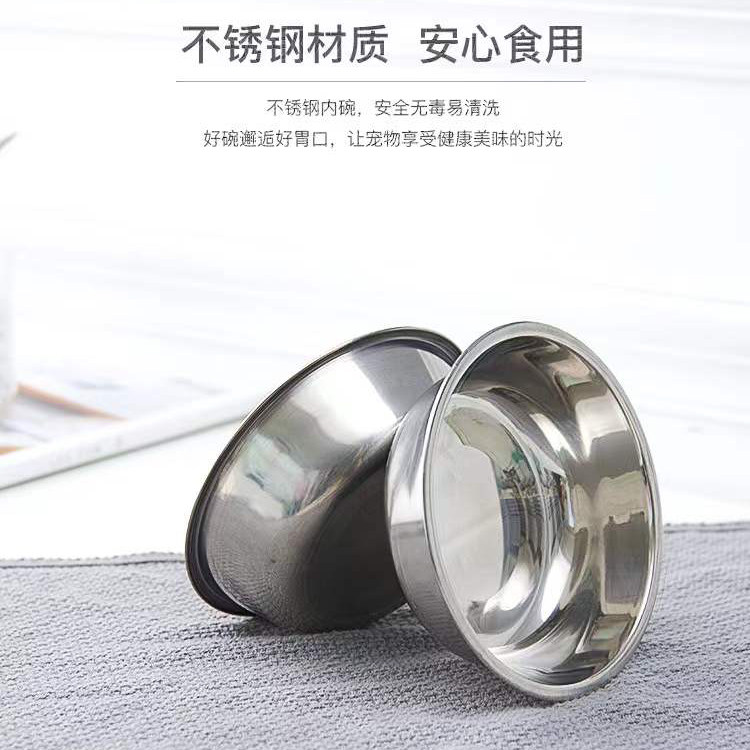 201 stainless steel pet bowl cat and dog meal basin multiple sizes and ...