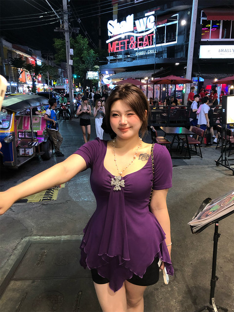 Anne is not popular Shibuya sweet kiss ancient and pure and erotic knitted T-shirt for women in ...