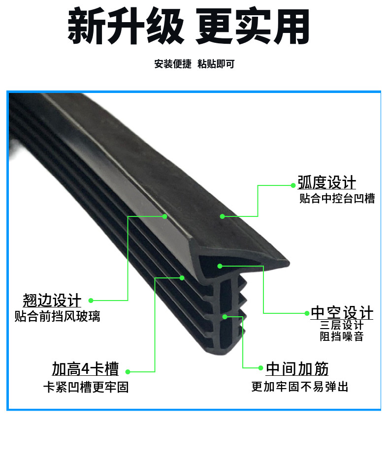 Car central control instrument panel sealing silicone strip car ...