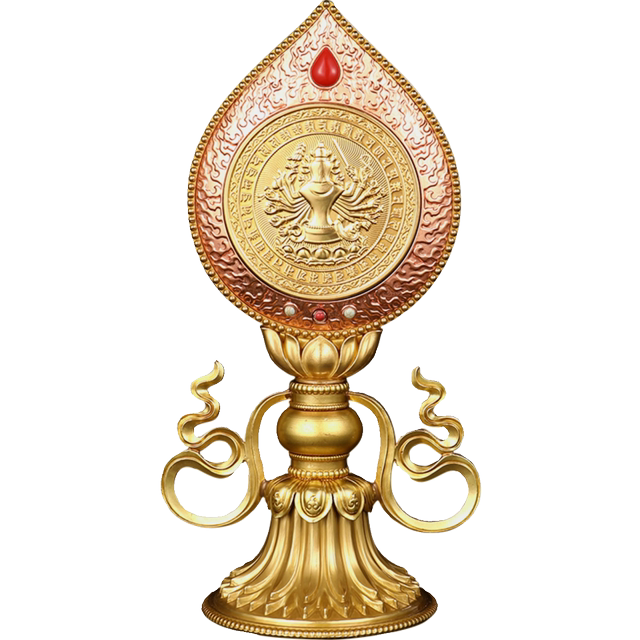 Pure Copper Nepal Craft Tibetan Buddhist Mother Ornaments Zhunti Mirror ...