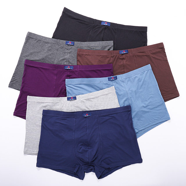 2-4 pairs of modal cotton boxer briefs for men, bamboo fiber cotton ...