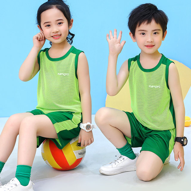 Boys and girls summer suit Summer thin vest shorts boys running ...