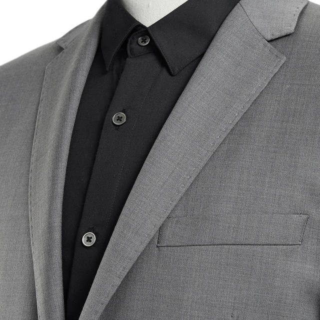 YPUT men's gray casual suit men's business suit working casual suit ...