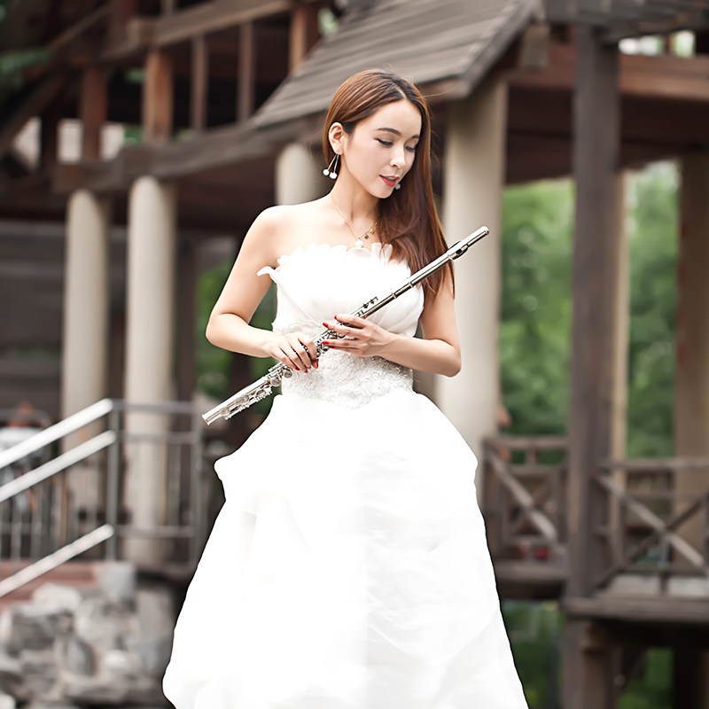 Флейта Sea Rhythm 16 отвора C - Никелиран бял мед