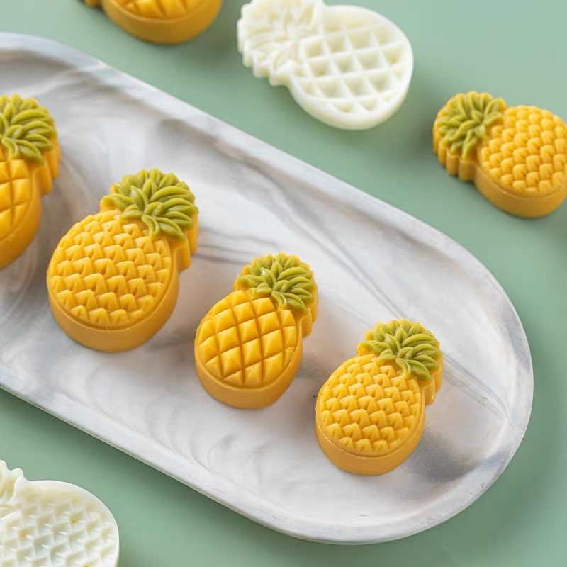 Pineapple Cake Molds - 10 Pieces Aluminum Alloy Biscuit Flattener ...