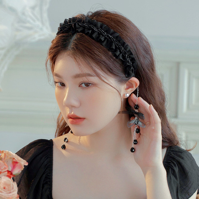 Purple Fantasy Charm ~ Original niche high-end fashion rhinestone braided headband, light luxury ...