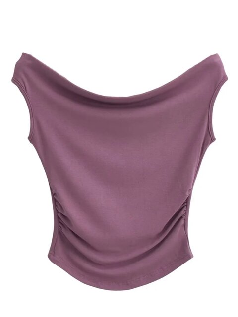 Little Ru French style sexy one-length stripped short-sleeved base ...