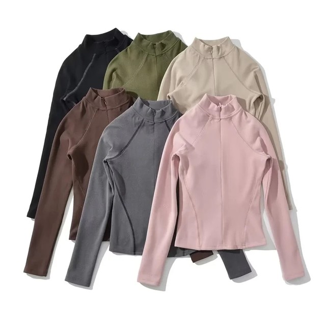 American retro topstitched double-sided German velvet raglan sleeve ...
