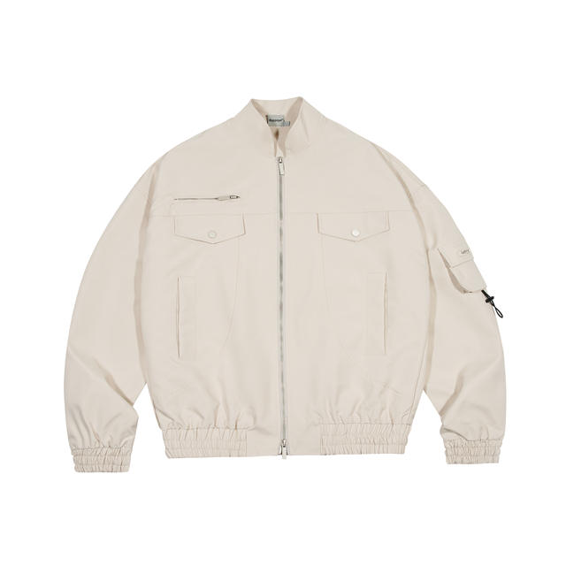 RAPPEYE patch pocket American retro short baseball jacket top autumn ...