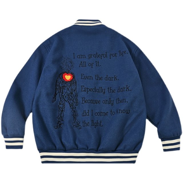 RAPPEYE love American street baseball uniform jacket men's spring and ...