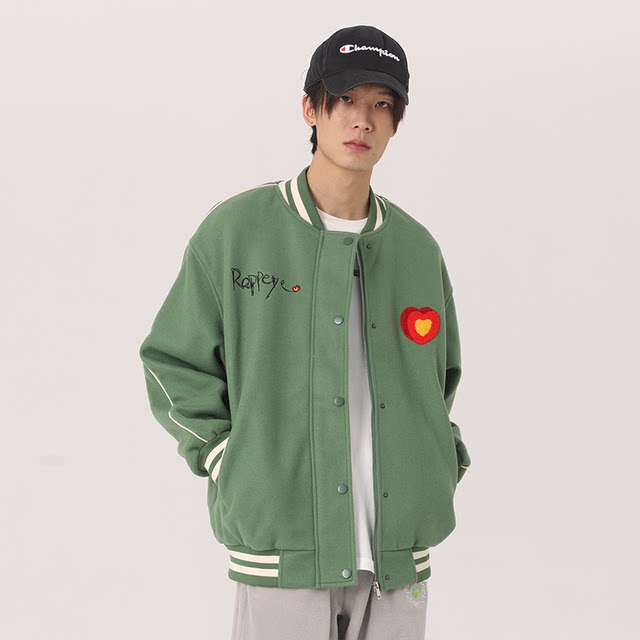 RAPPEYE love American street baseball uniform jacket men's spring and ...