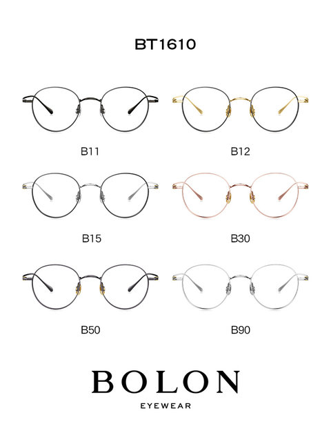 BOLON Tyrannosaurus glasses myopia frame round frame titanium optical ...