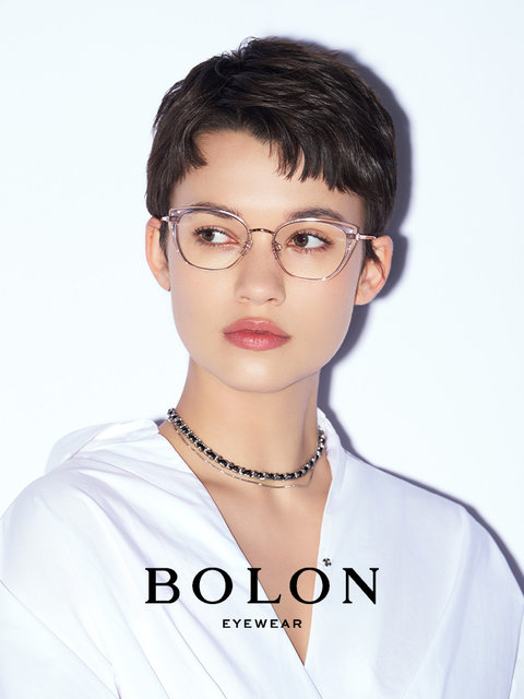 BOLON Tyrannosaurus Rex Glasses New Product Titanium Frame Cat Eye Brown Versatile Small Face ...