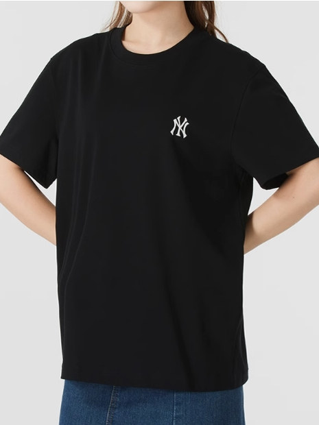 MLB short-sleeved women's clothing couple NY half-sleeved new T-shirt ...
