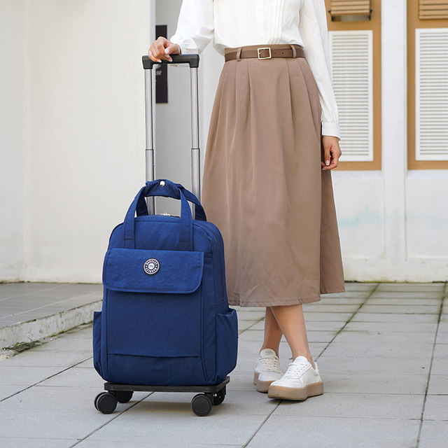 Waterproof lightweight universal wheel trolley bag women's shoulder bag ...