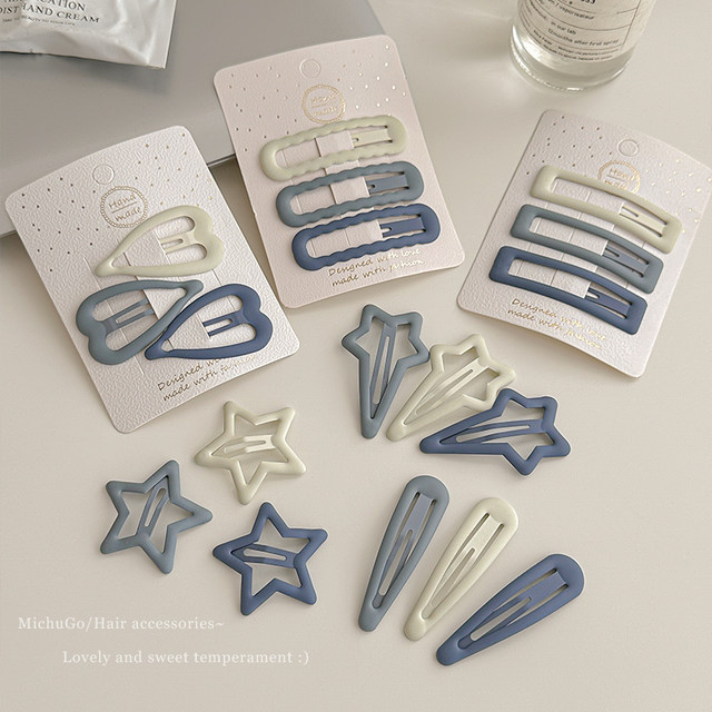 Simple Gray-White Hair Clips for Women, Side Bangs Clips for Children ...