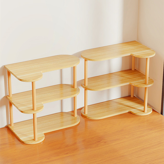 Desktop corner bookshelf storage multi-layer storage rack table ...