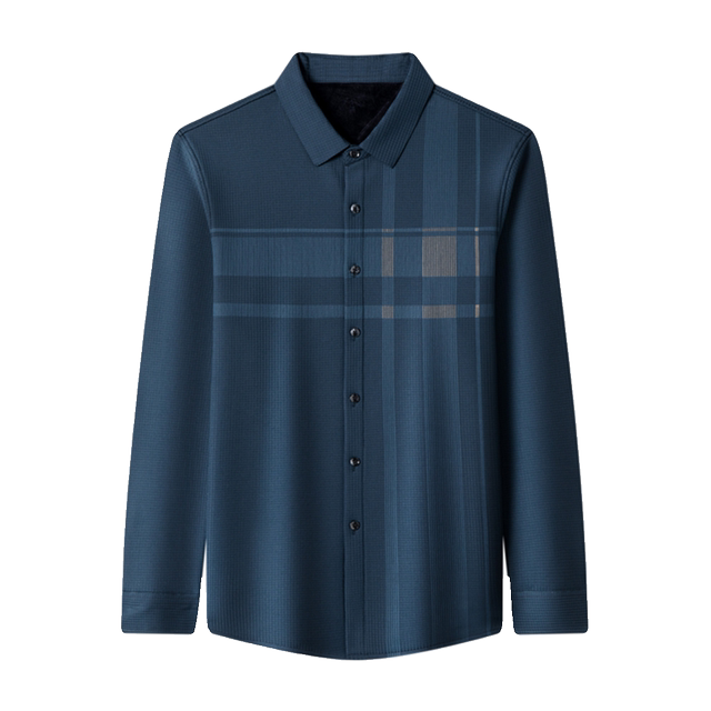 Luo Meng thermal shirt men's long-sleeved velvet thickened autumn and ...