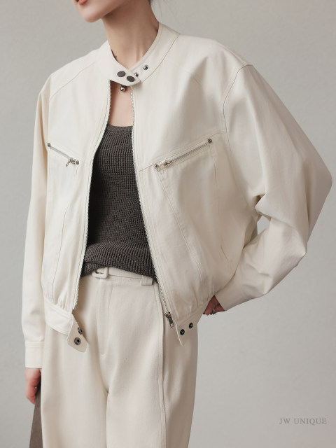 Dimple customization off-white work short jacket for women 2025 spring ...