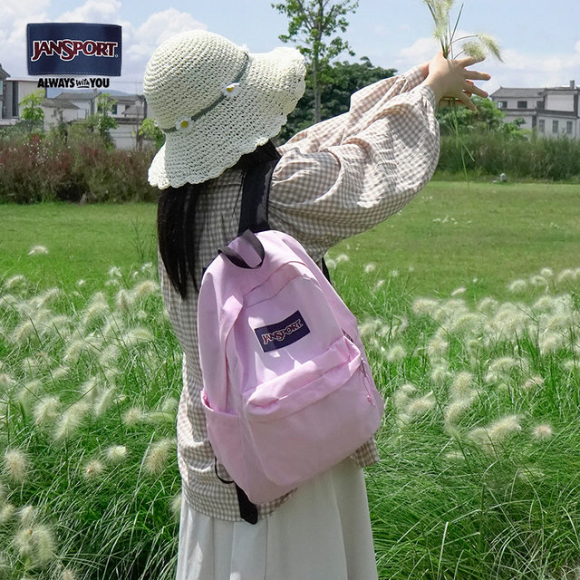 Jansport flagship store cherry blossom pink mint Mambo style male and ...