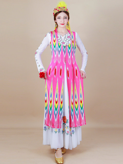 Xinjiang dance performance clothing new ethnic long style square dance ...
