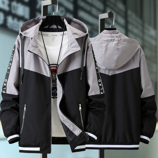 Plus size plus size high school student spring and autumn jacket men's ...