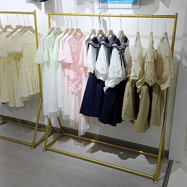 Clothing store hanger net red women's clothing store shelf floor-to ...