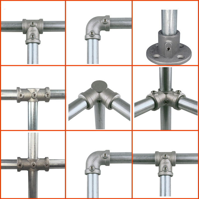 20/25/32mm Steel Pipe Fittings - Round Snap-On Connectors
