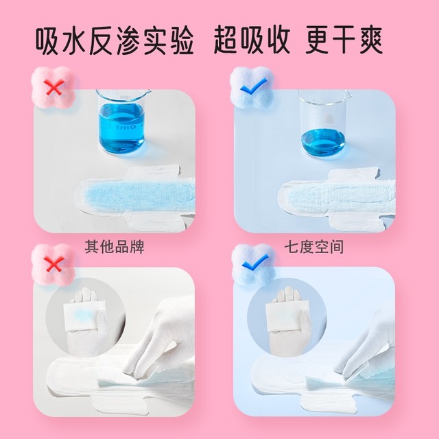 Seventh Space Sanitary Napkin Night Use 420mm Extra Long Pure Cotton ...
