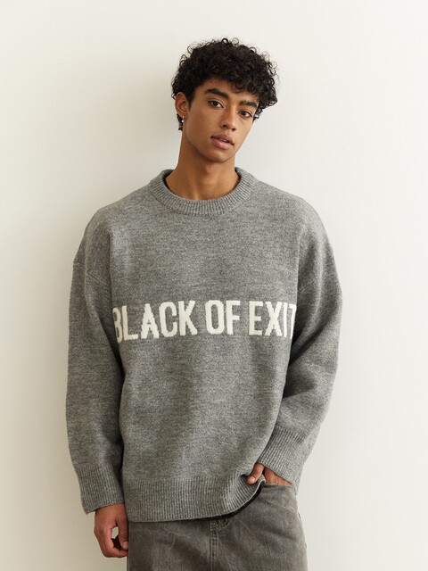 Black of EXIT Guo Chao, Loose Wind Loose Sweater Sweater Gajie Caps ...