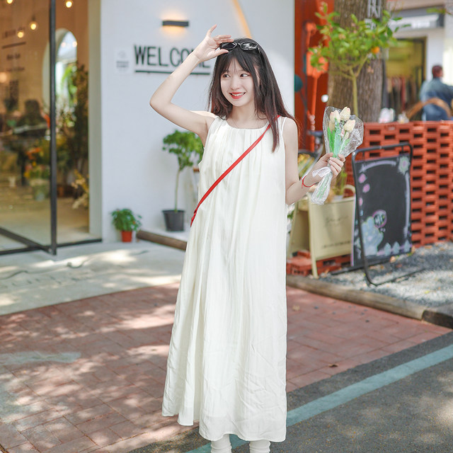 Yiye Lazine Lazy Wind Rice White Studius Vest Vest Skirt Female Sweet ...
