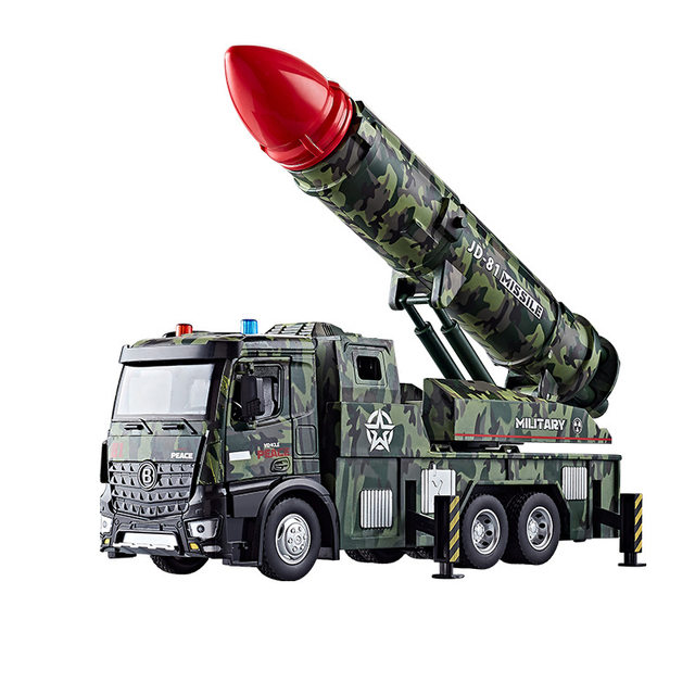 Missile car children's toy military model simulation alloy large rocket ...