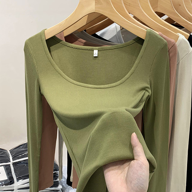 Thread of thread low -neck bottom shirt female inward 2022 new spring ...