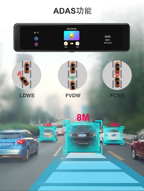 ADAS early warning pedestrian collision anti -collision instrument 4K HD driving recorder BSD ...