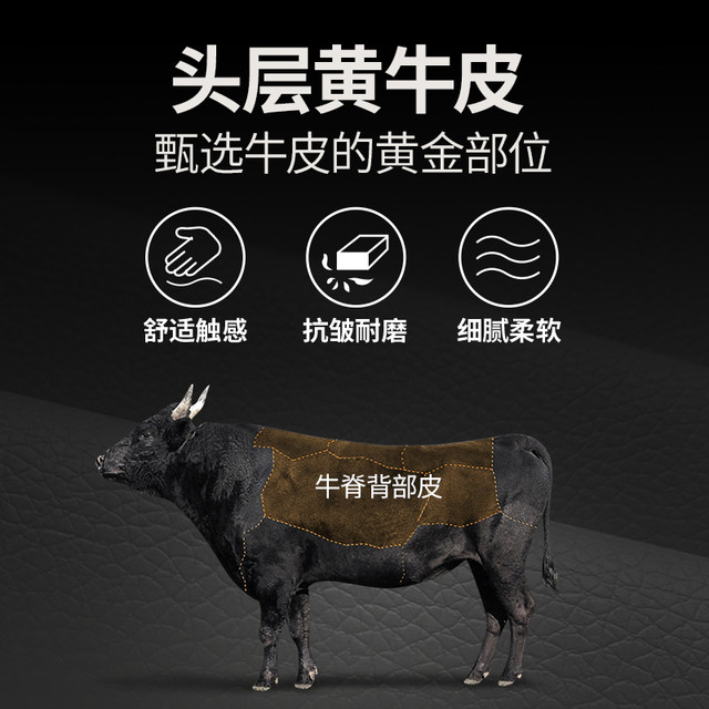 Yalan's head layer leather bed frame 1.8m bed meaning light luxury ...