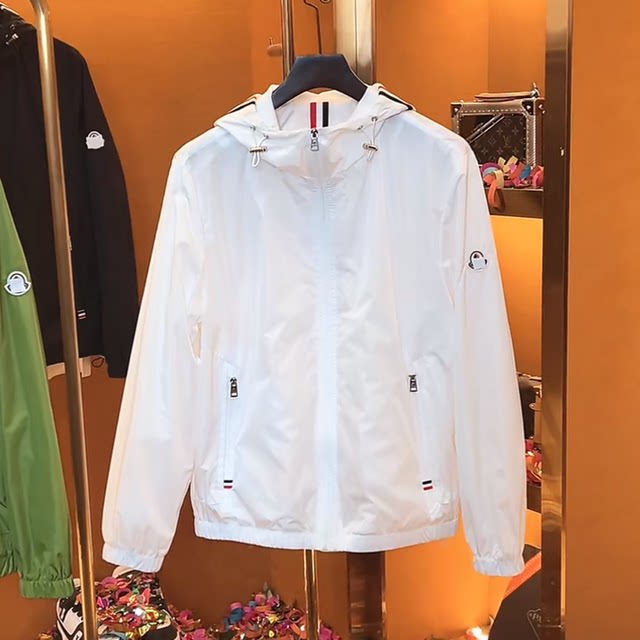 Spring and summer trendy men's jacket handsome slim hooded jacket ...