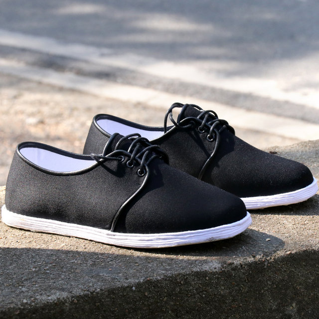 Old Beijing cloth shoes men's lace-up pure handmade multi-layer sole ...