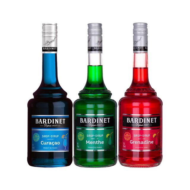 Bardinet Pomegranate Syrup Blue Orange Green Mint Cocktail Concentrated ...