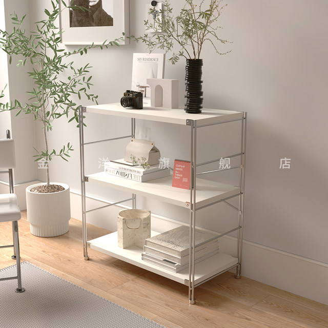 White storage rack floor-standing combination rack simple storage rack ...