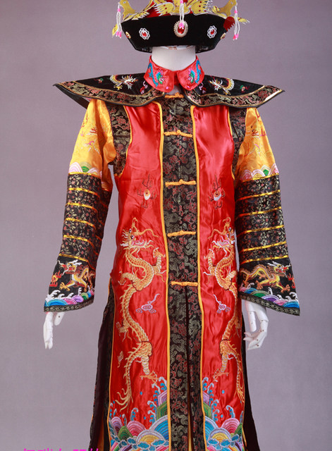 Emperor Qing Dynasty Dragon Robe Queen Costume Embroidery Costume Qing Dynasty Emperor Queen ...