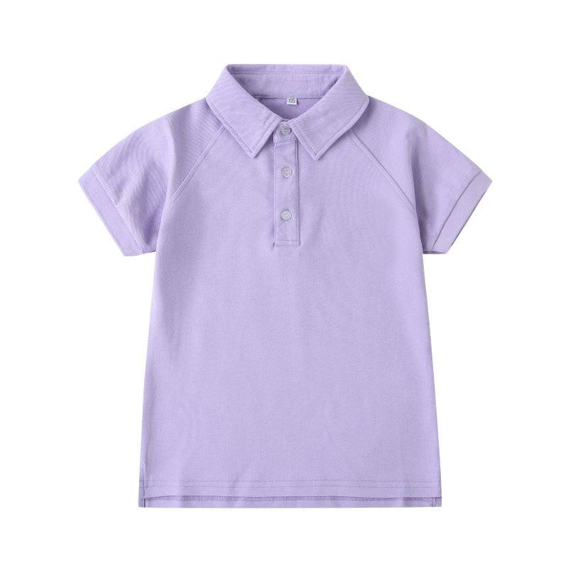 Boys Summer British Style Lilac Purple School Uniform T-Shirt for ...