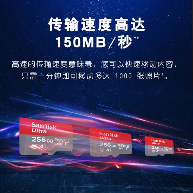 SanDisk TF card 256g memory card 128g mobile phone storage card 512g ...