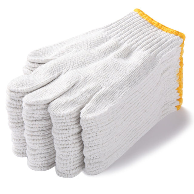 Labor protection thread gloves white cotton yarn cotton thread work ...