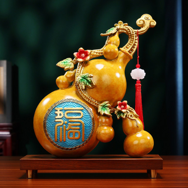 Colored Copper Gourd Ornament Home Living Room Office Decoration ...