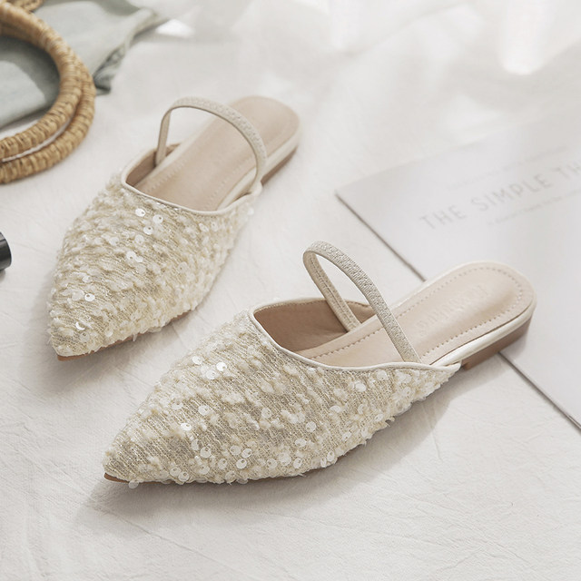 Sheepskin version ~ pointed toe flat evening shoes fairy small ...